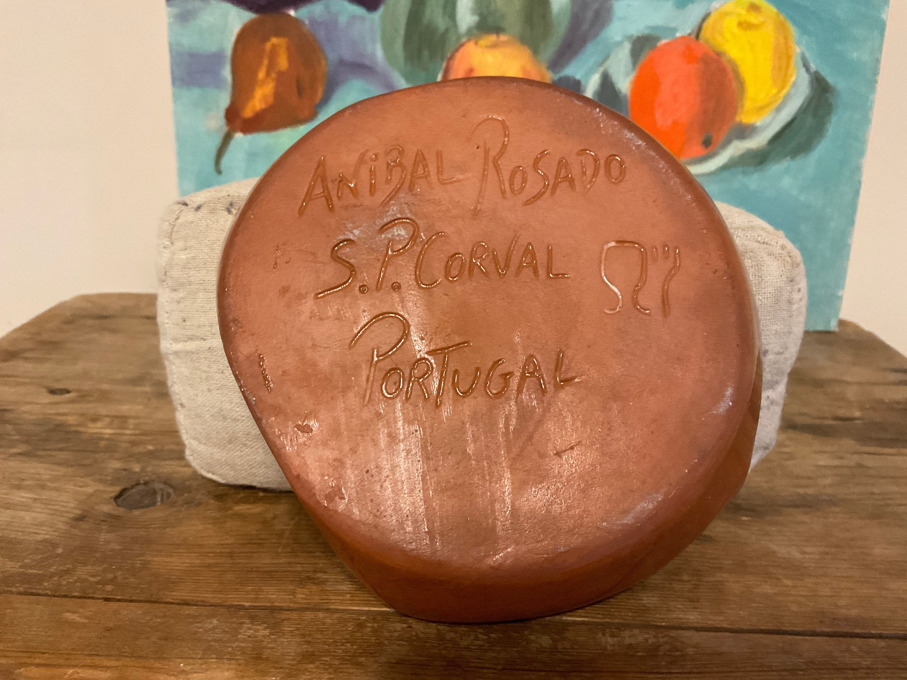 Vintage Hand Painted Terracotta Olive Dish, Anibal Rosado, Portugal - Etsy
