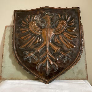 Medieval Copper Display Shield, Hand Crafted, Decorative Coat of Arms ...