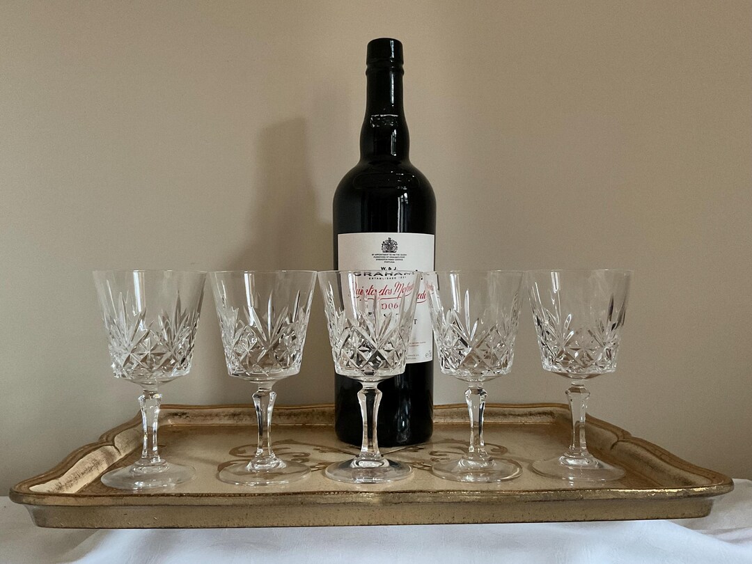 Vintage Crystal, Lead Crystal Liqueur Glasses, Cut Glass , Crystal ...