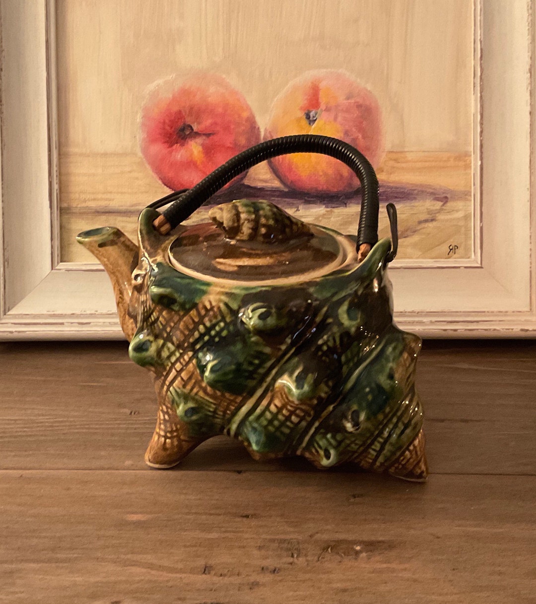 Classic Vintage 1960s Japanese Majolica Conch Shell Teapot for One ...