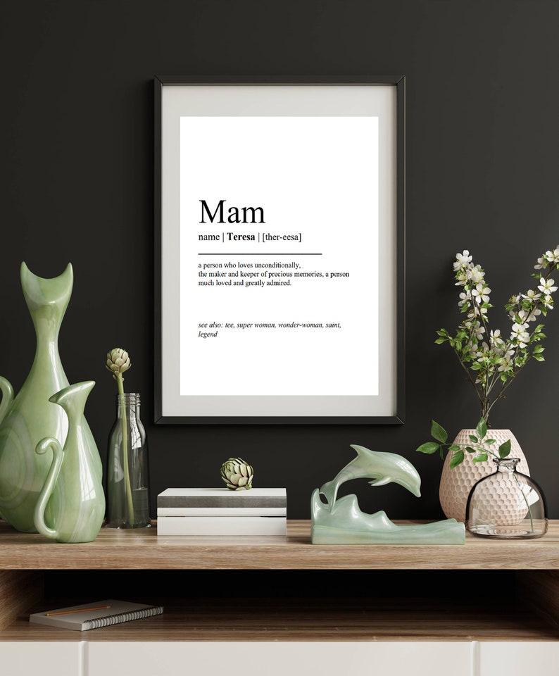 Mammy Mum Mummy Mam Definition A4 Wall Print Mother's - Etsy