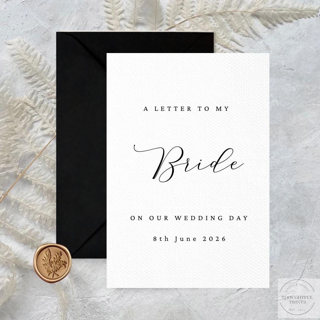 Wedding Letter to Wife|personalised Love Letter|letters to the Bride|to ...