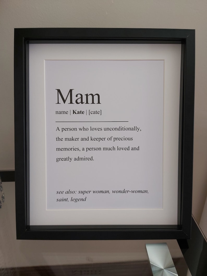 Mammy Mum Mummy Mam Definition A4 Wall Print Mother's - Etsy