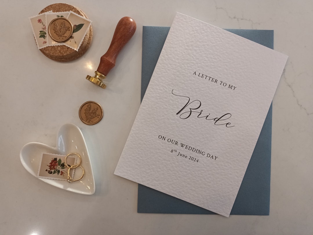 Wedding Letter to Wife Cardpersonalised Love Letterwedding Day Letter ...