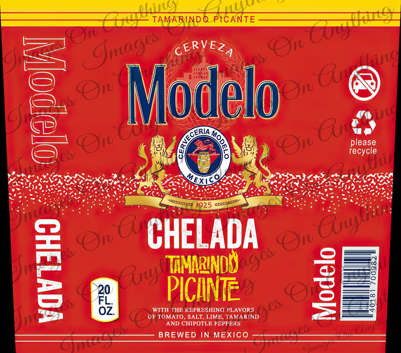 Modelo Chelada Sublimation Instant Digital Download for 20oz Straight ...