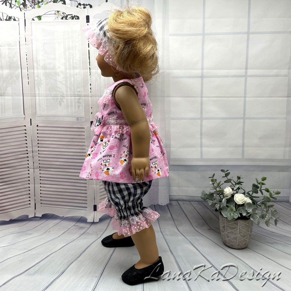 18 Inch Doll Clothing, Set Top & Trousers for American Girl Doll, Dress ...