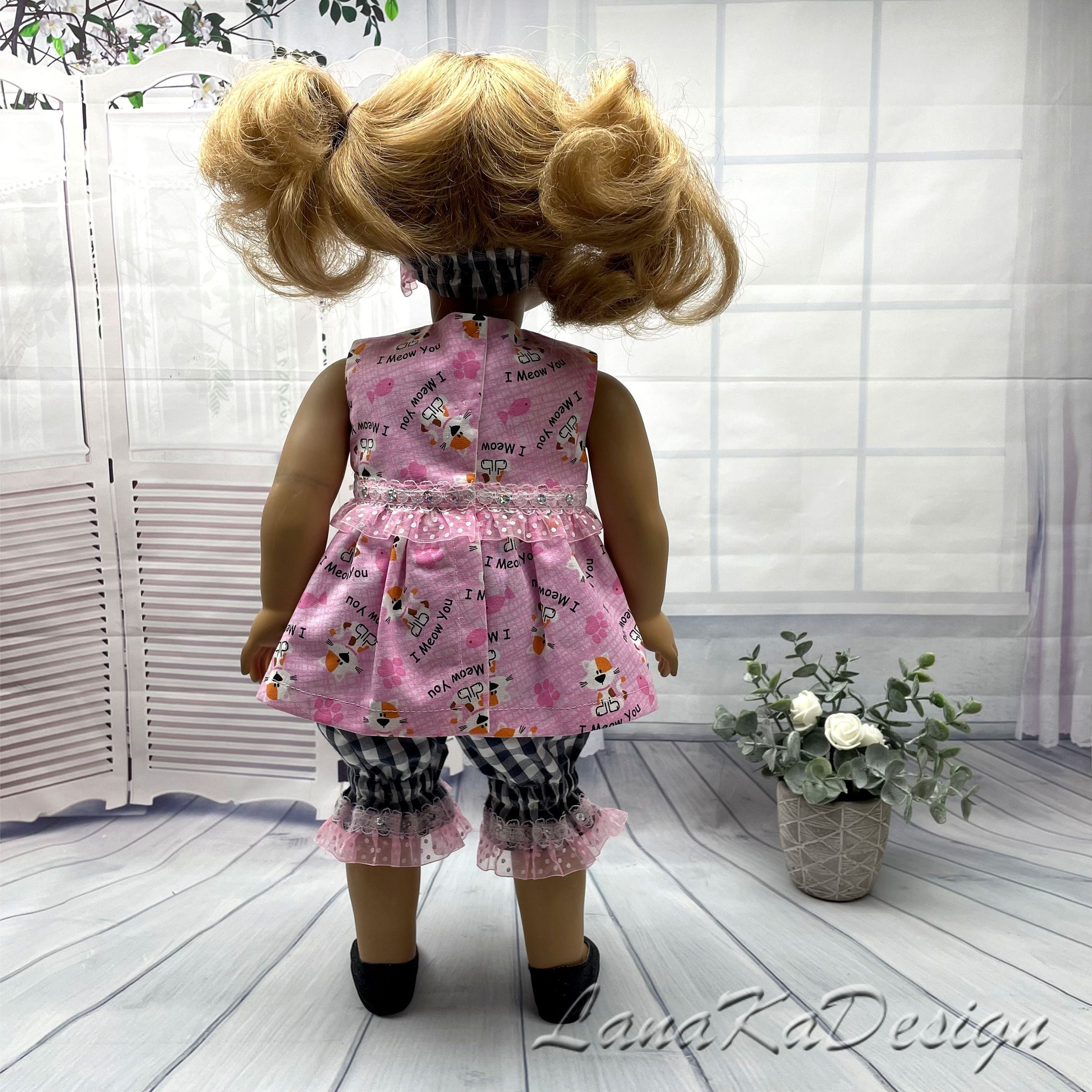 18 Inch Doll Clothing, Set Top & Trousers for American Girl Doll, Dress ...