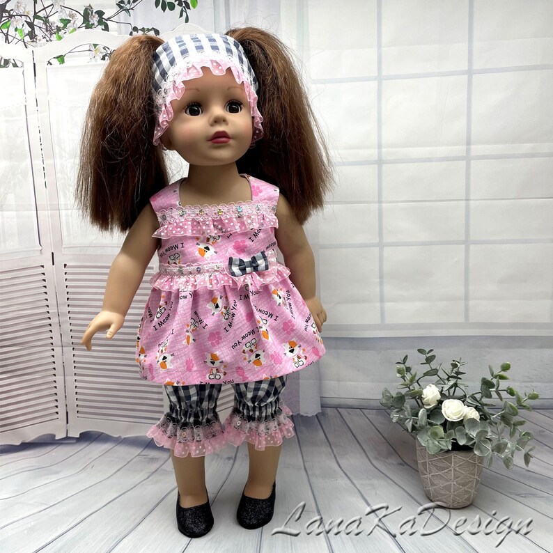 18 Inch Doll Clothing, Set Top & Trousers for American Girl Doll, Dress ...