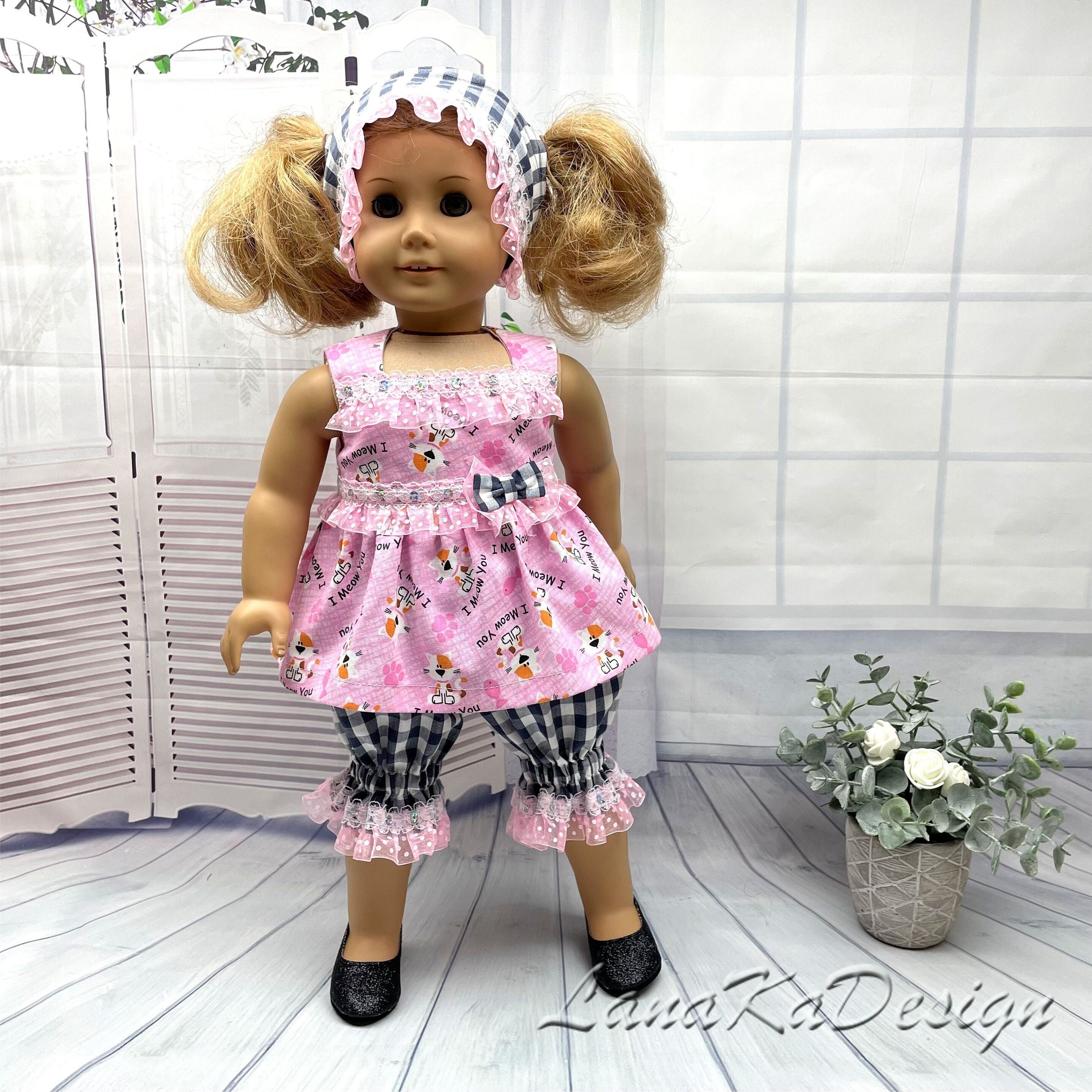 18 Inch Doll Clothing, Set Top & Trousers for American Girl Doll, Dress ...