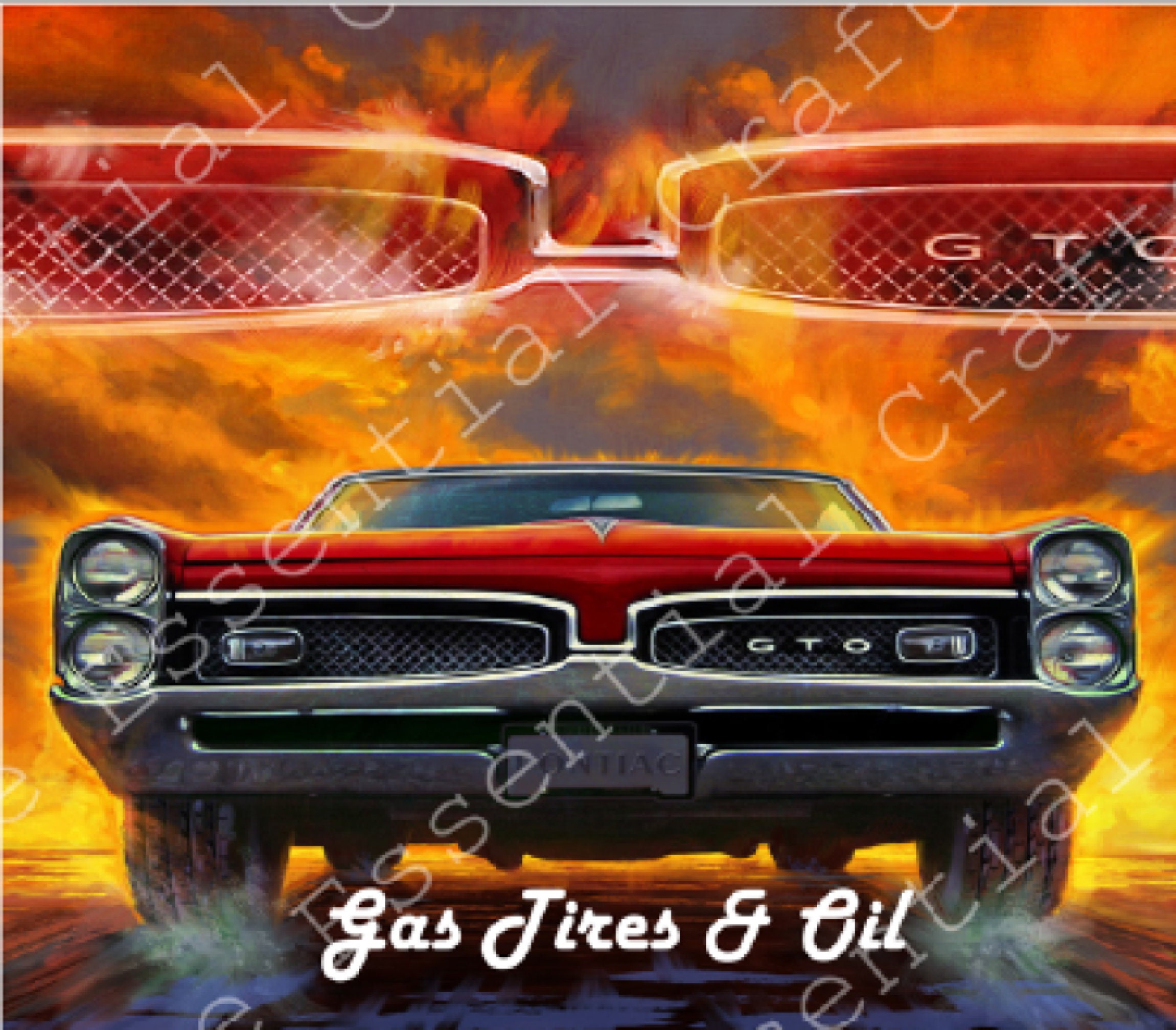 20oz Skinny Tumbler Sublimation Designs GTO Classic Car for Straight ...
