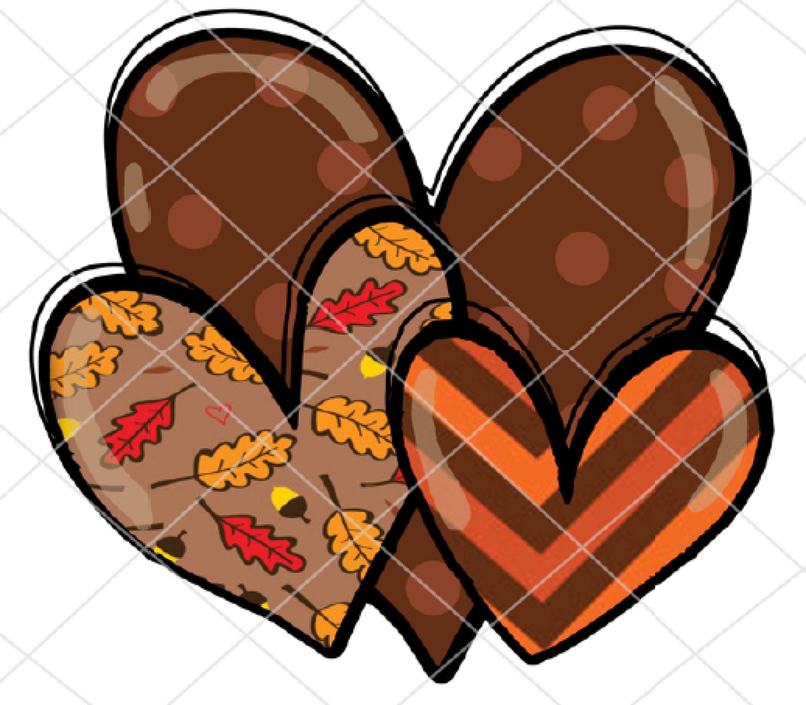 Fall Hearts SVG l Hearts Fall Design Hearts Silhouette Cut | Etsy