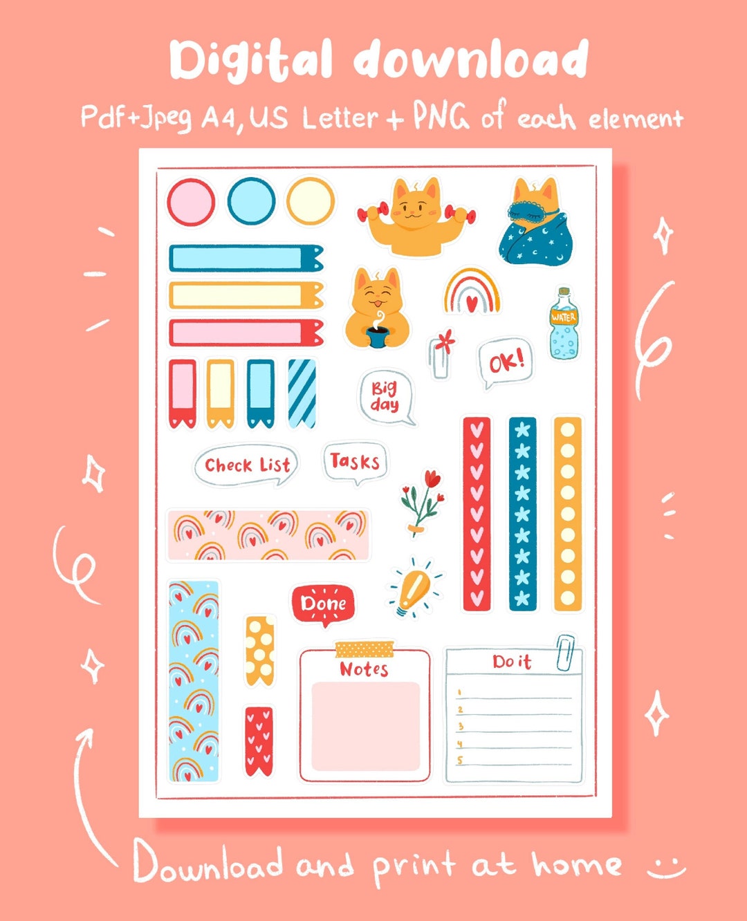 Printable Stickers. Stickers for Kids//digital Stickers//goodnotes ...