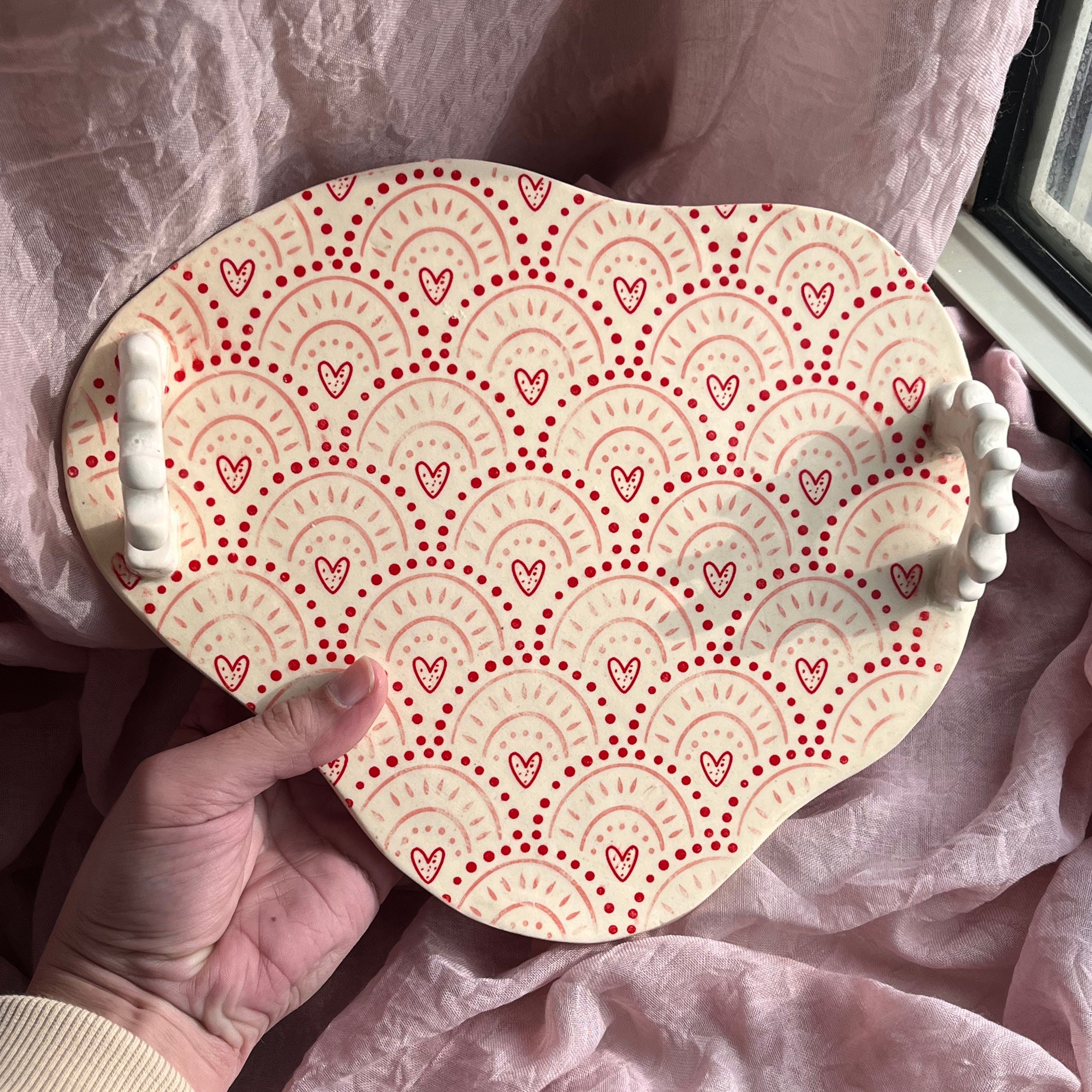 Heart Tray Cookie Tray Jewelry Tray Ceramic Pottery Home Decor - Etsy