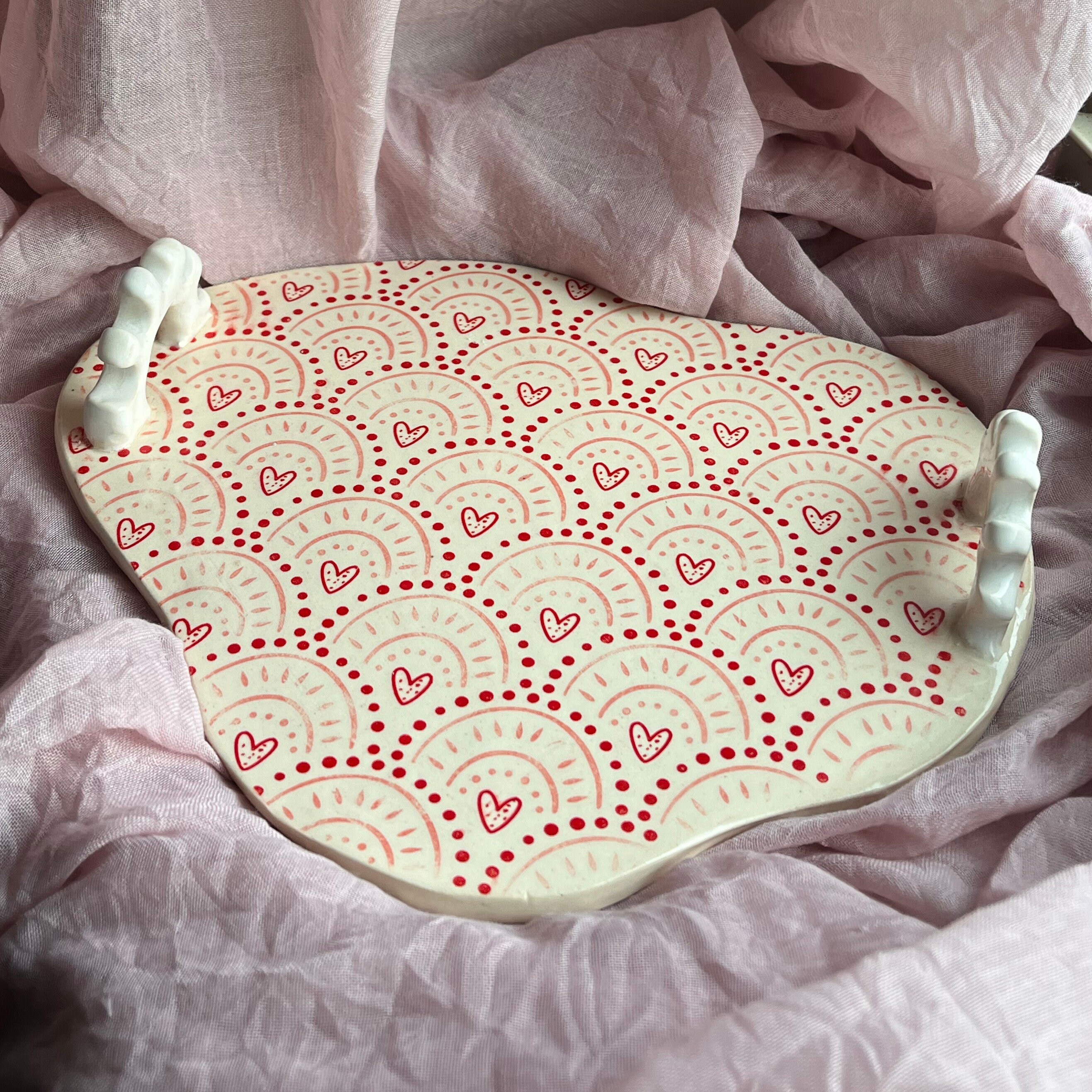 Heart Tray Cookie Tray Jewelry Tray Ceramic Pottery Home Decor - Etsy