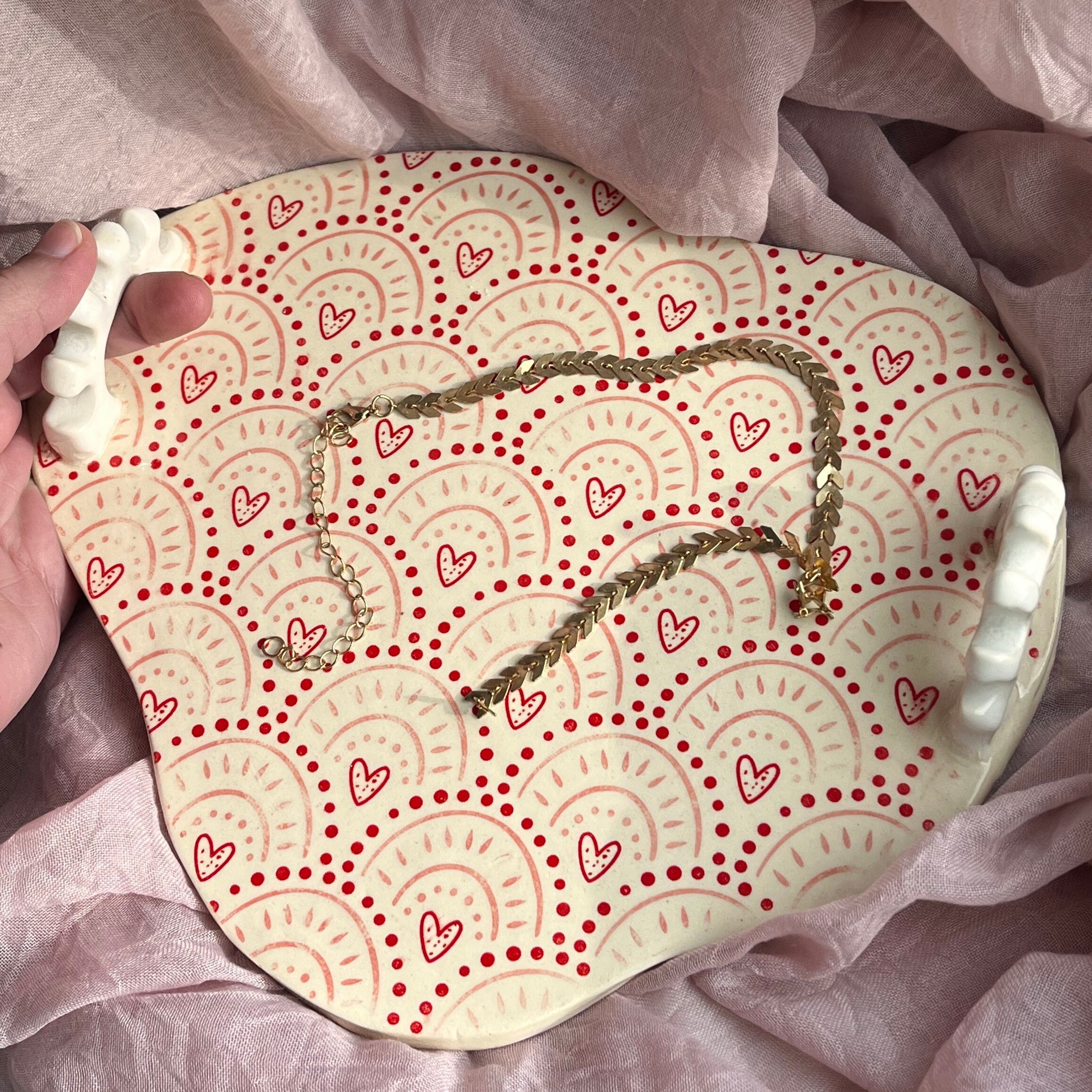 Heart Tray Cookie Tray Jewelry Tray Ceramic Pottery Home Decor - Etsy