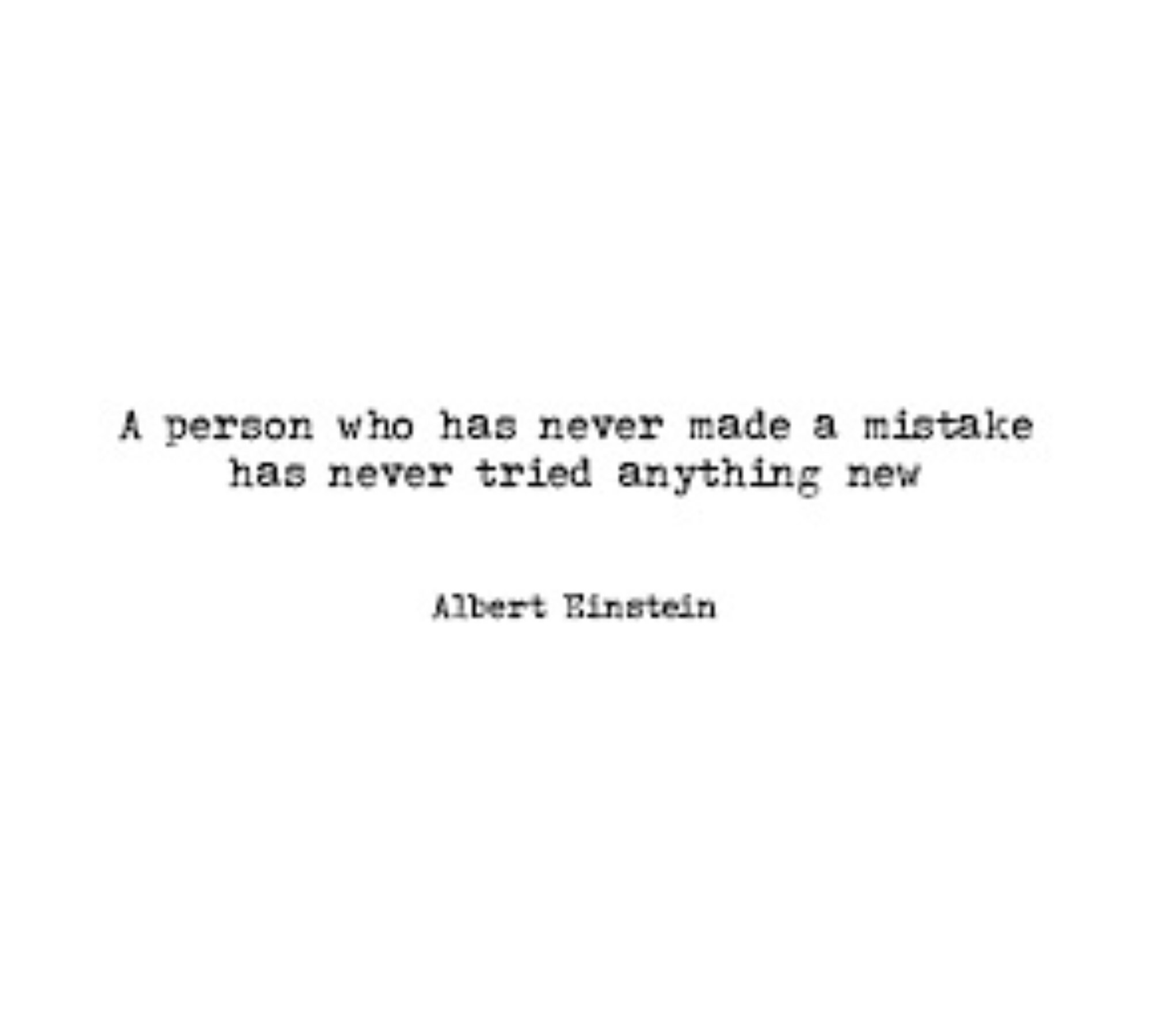 Albert Einstein Typewriter Style Quote Print Mistakes - Etsy