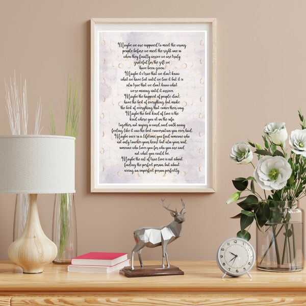 Maybe Poem Print - Etsy