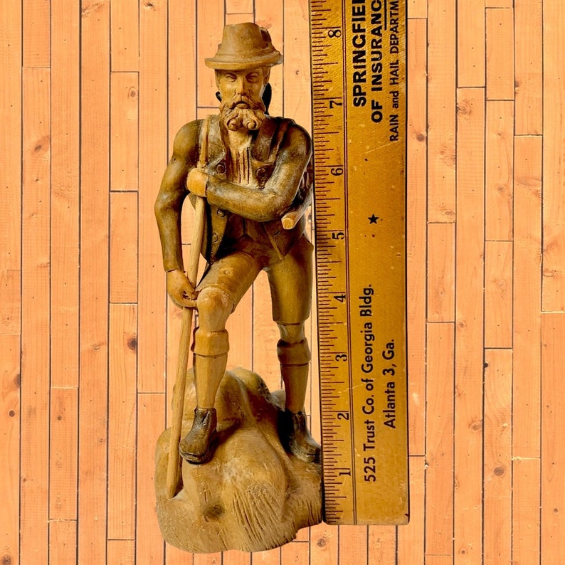 Vintage Hand Carved Wood Sculpture Goat Herd Statue Signed Jack ...