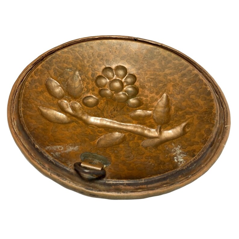 Antique Hammered Solid Copper Convex Wall Hanging Plate Mold Hand ...