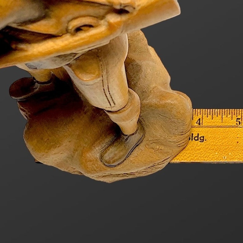 Vintage Hand Carved Wood Sculpture Goat Herd Statue Signed Jack ...