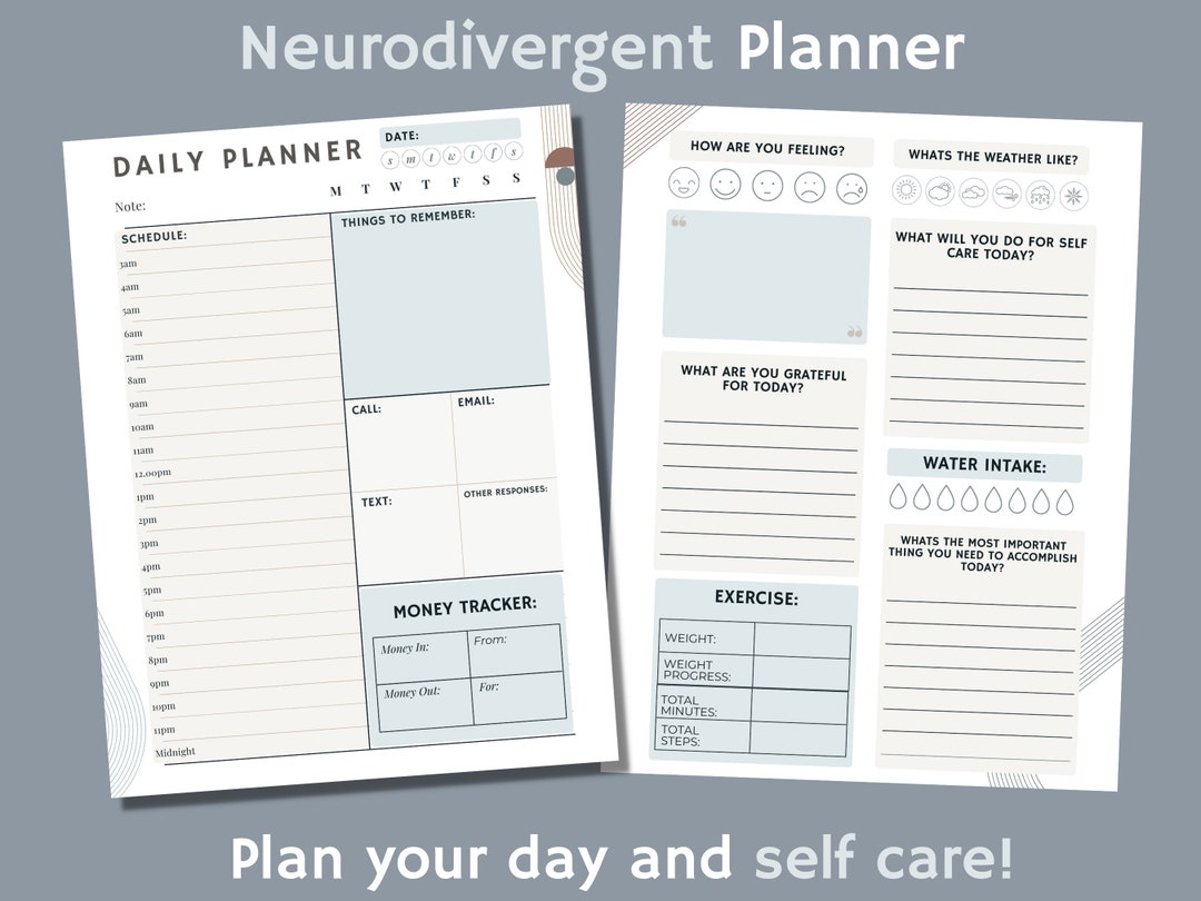 Modern Planner, Neurodivergent Planner, ADHD Planner, ADHD Printable ...