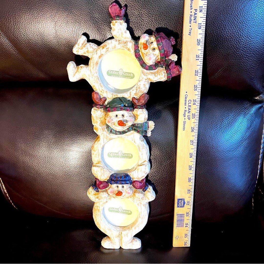 Cedar Creek Three Snowman Resin Picture Frame - Etsy