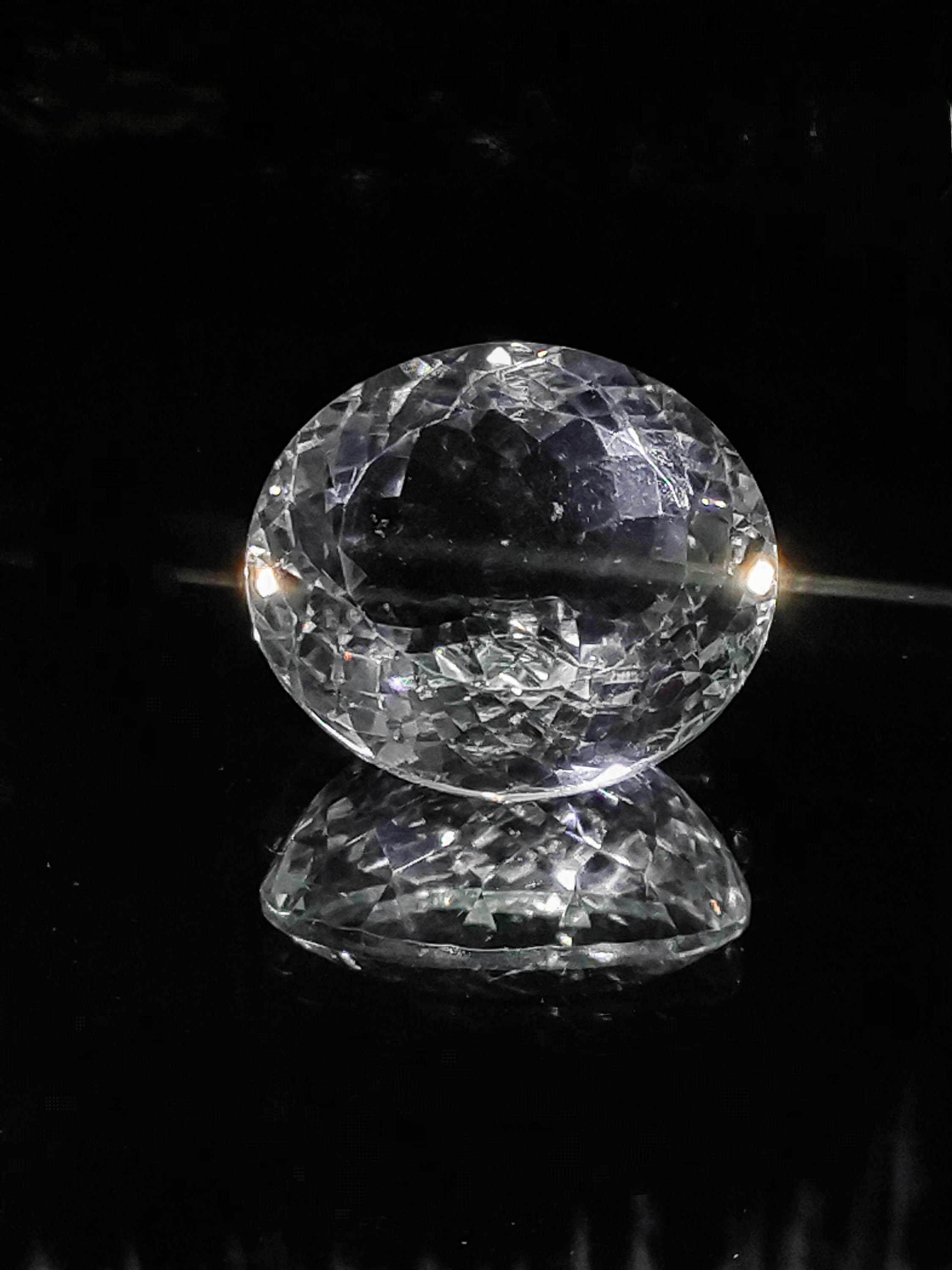 Rock Crystal Quartz (clear Quartz) Faceted Oval Cutstone. Rock Crystal ...