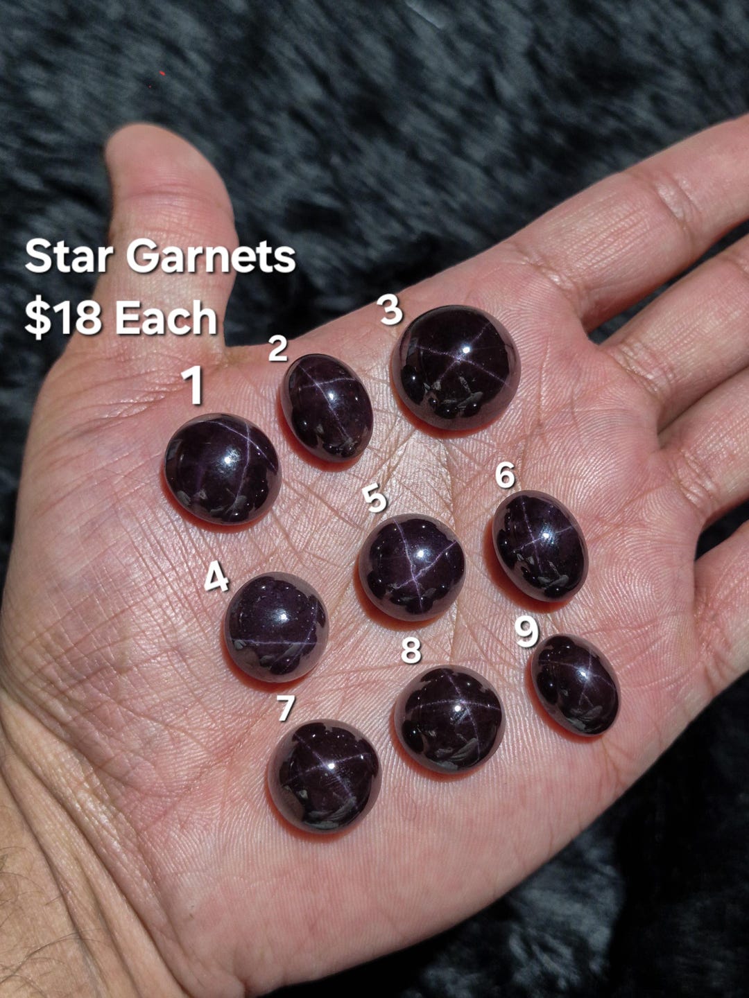 Four Rays Star Garnets. - Etsy