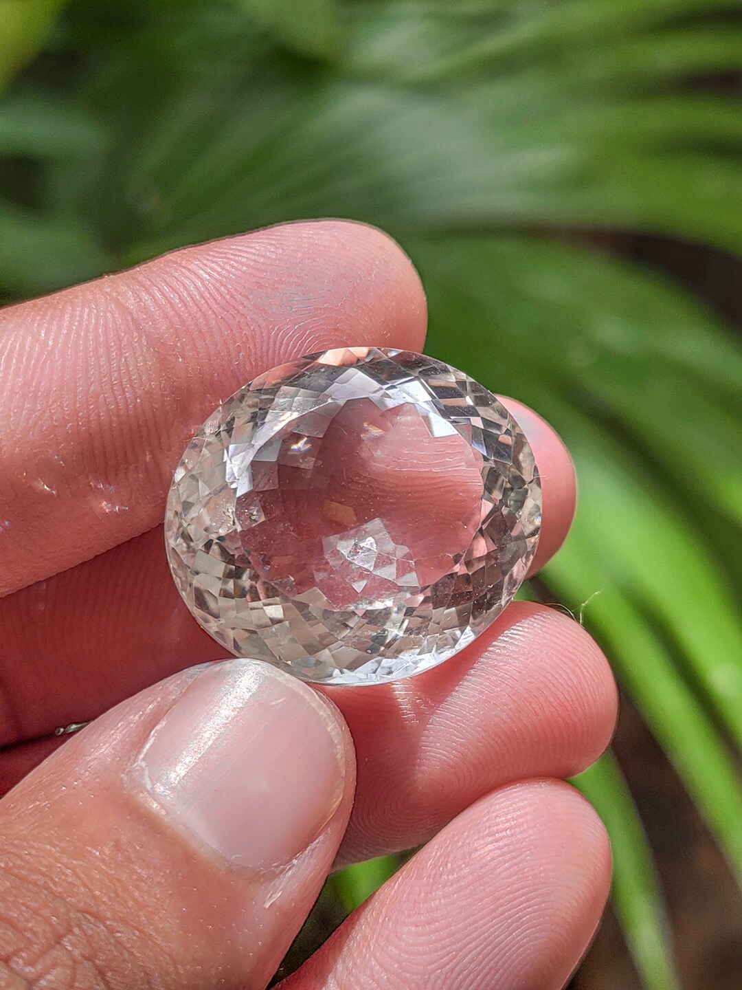 Rock Crystal Quartz (clear Quartz) Faceted Oval Cutstone. Rock Crystal ...