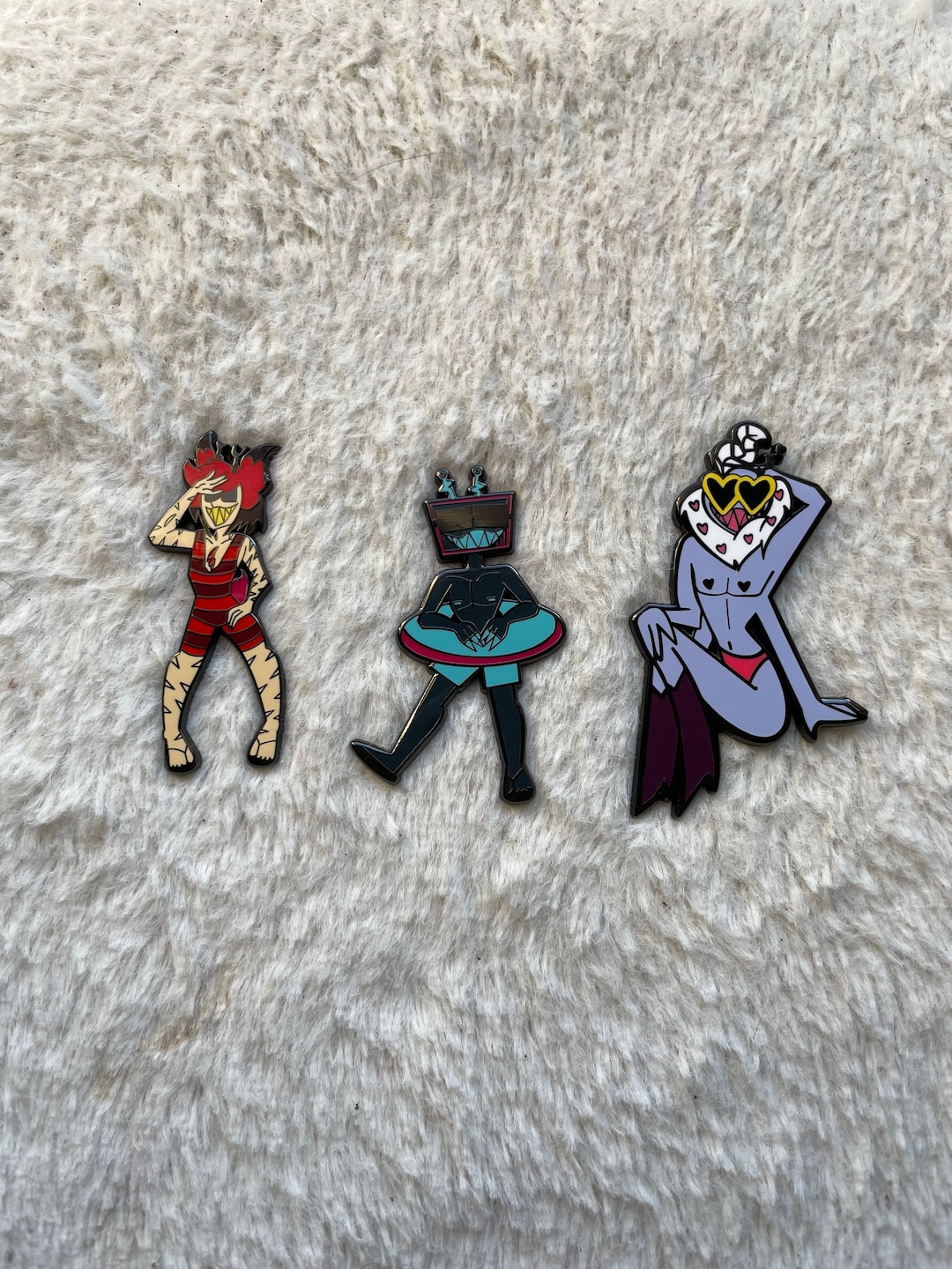 Unofficial Hazbin Hotel Hard Enamel Pin Vox, Valentino, Alastor - Etsy