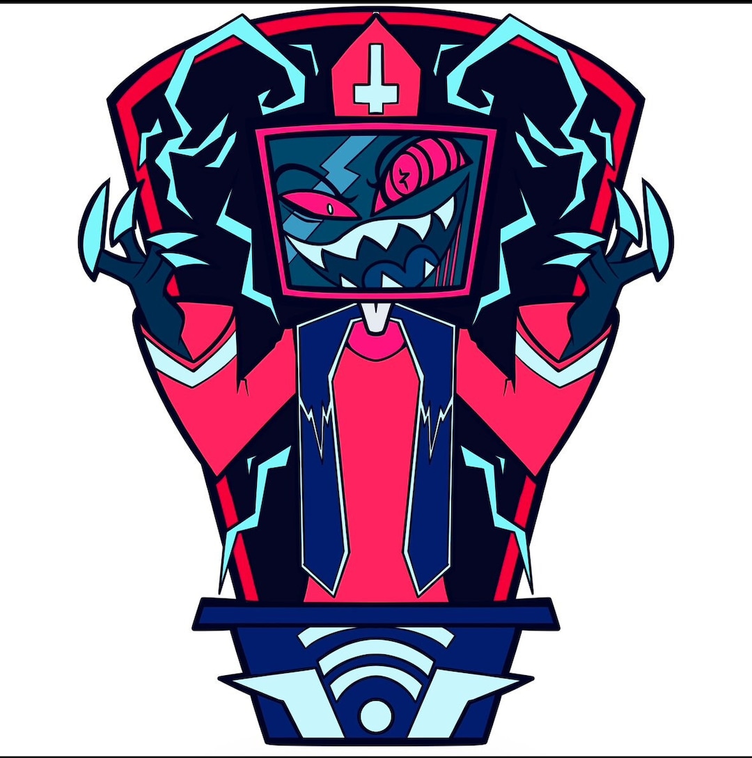 PREORDER Unofficial Hazbin Hotel Priest Vox and Nun Alastor Enamel Pin ...