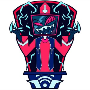 Unofficial Hazbin Hotel Priest Vox and Nun Alastor Enamel Pin Bage - Etsy