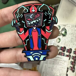 Unofficial Hazbin Hotel Priest Vox and Nun Alastor Enamel Pin Bage - Etsy