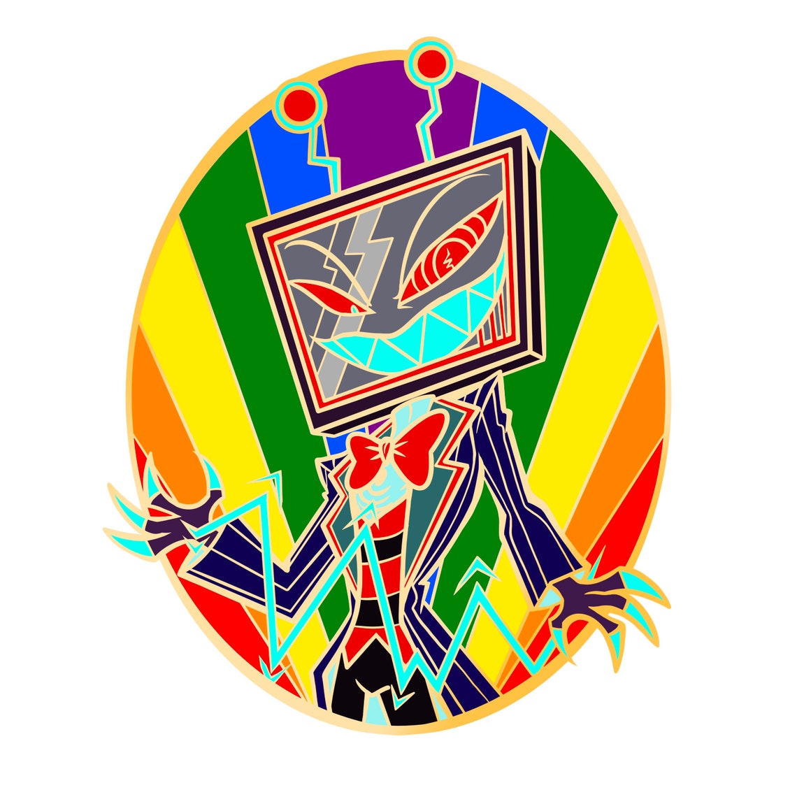 Unofficial Hazbin Hotel Hard Enamel Pins the Vox Collection - Etsy