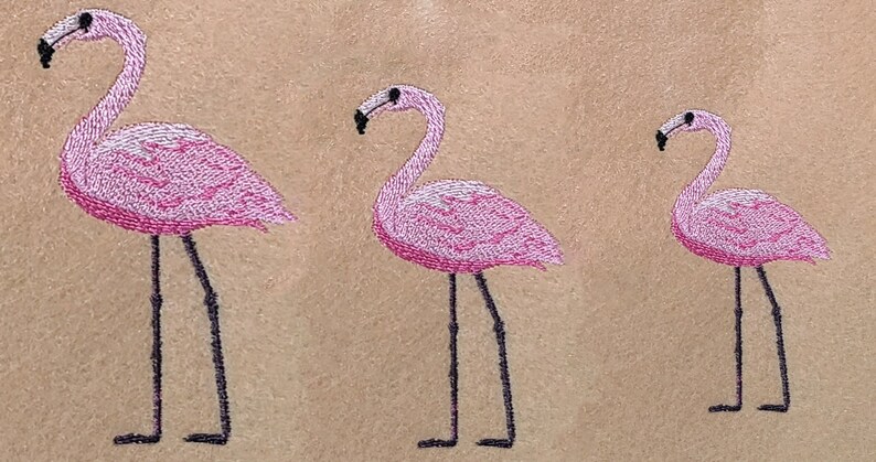 Flamingo Machine Embroidery Design Files - Etsy