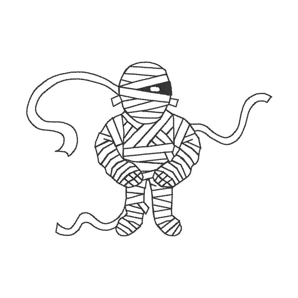 Mummy Machine Embroidery Design Files - Etsy