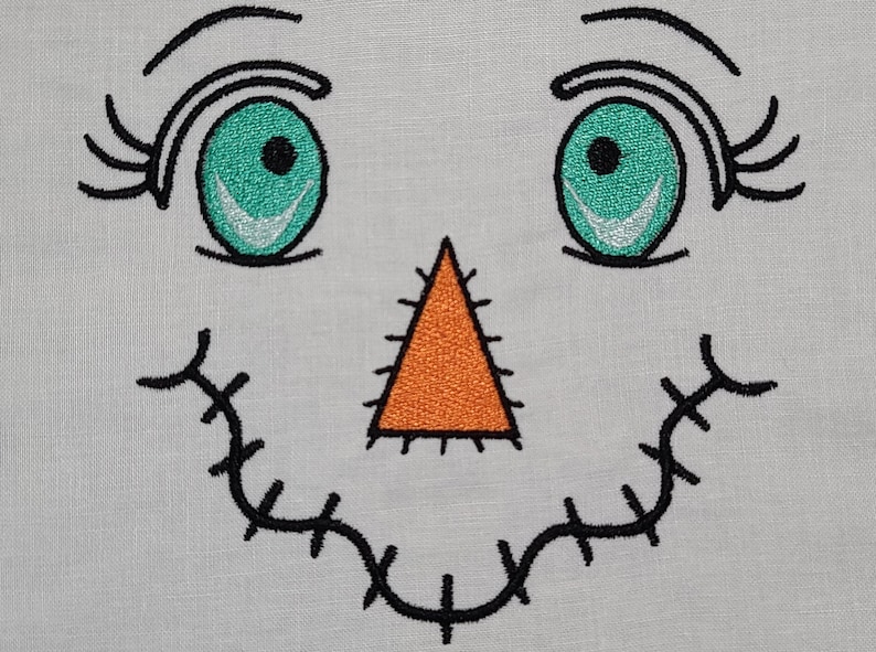Scarecrow Face Machine Embroidery Design Files - Etsy
