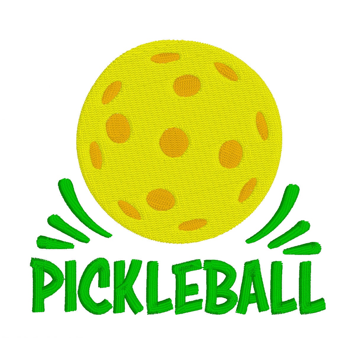 Pickleball Embroidery Design Files - Etsy