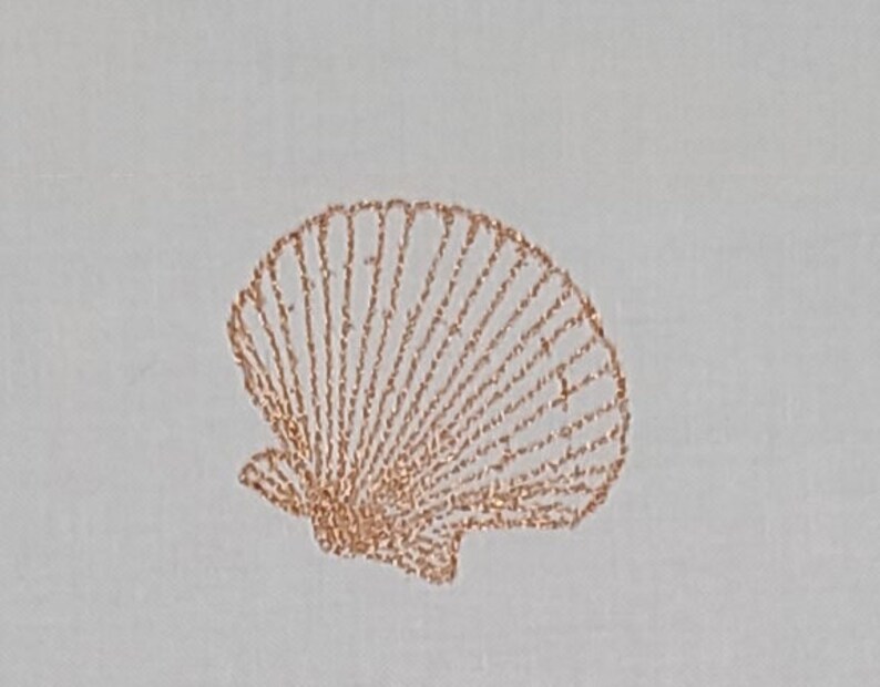 Scallop Shell Machine Embroidery Design - Etsy