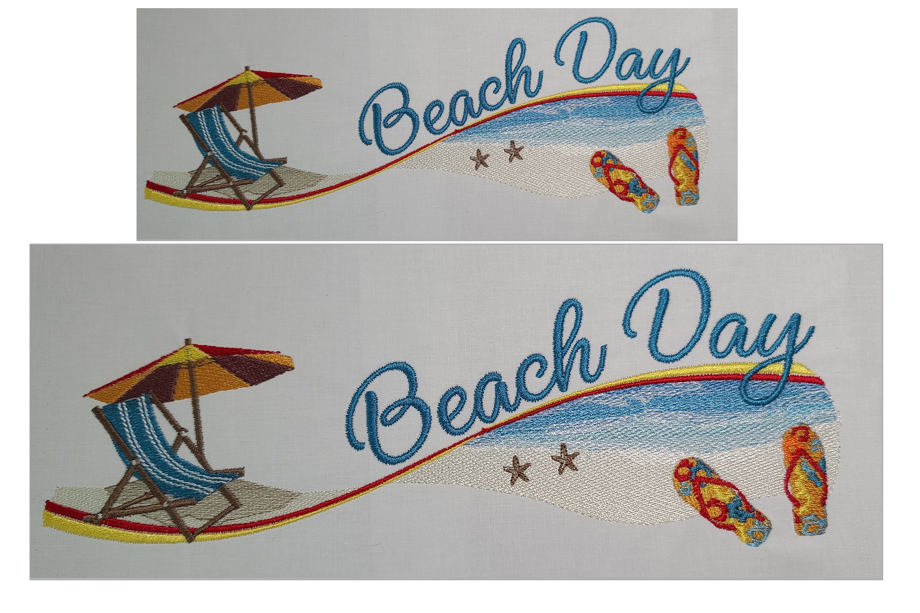 Beach Day Machine Embroidery Design Files - Etsy
