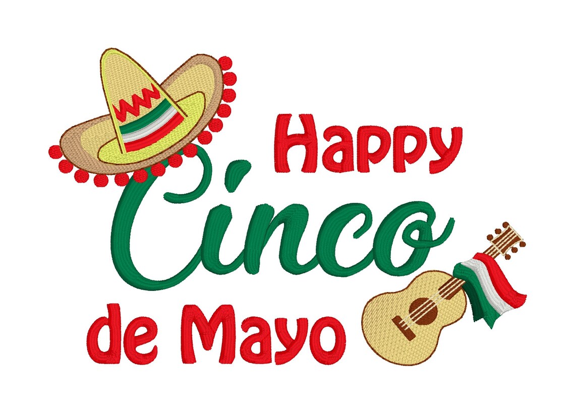 Cinco De Mayo Machine Embroidery Design Files - Etsy