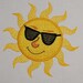 Shady Sun Machine Embroidery Design - Etsy