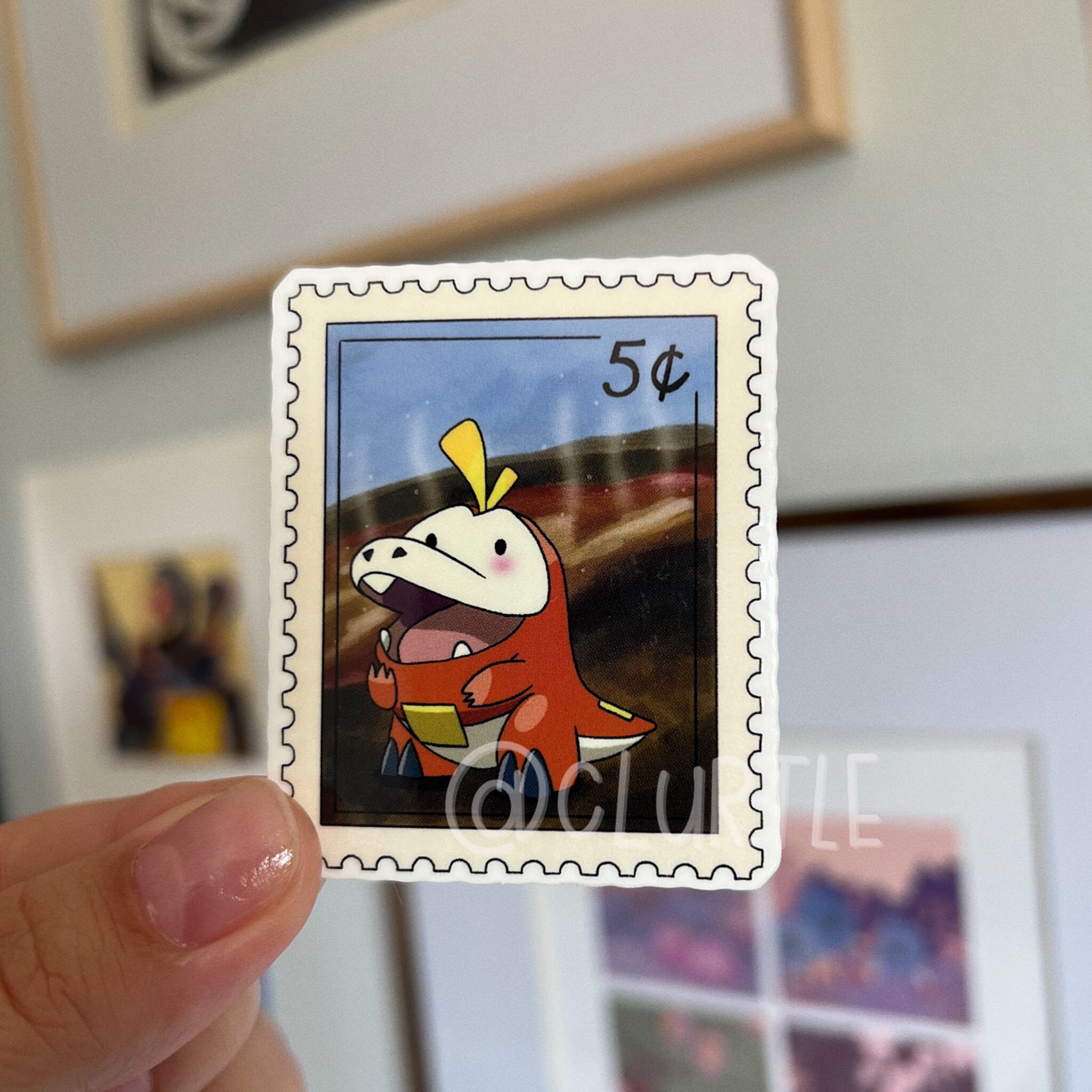 Paldea Pals Postage Stamp Die Cut Stickers Sprigatito, Fuecoco, Quaxly ...