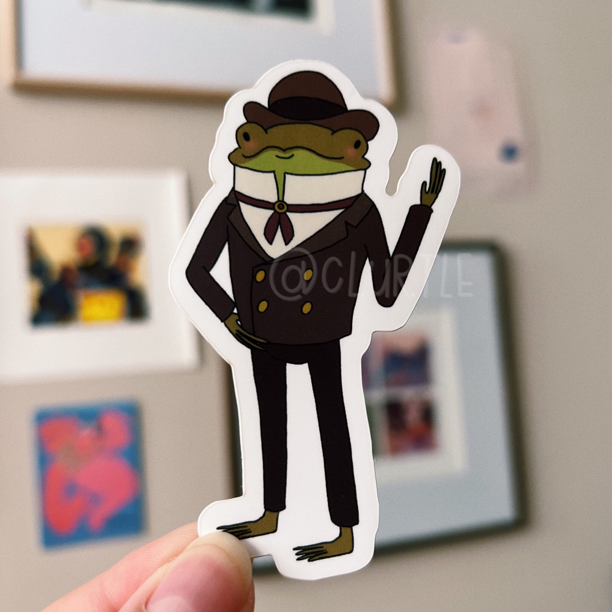 Dapper Frog Die Cut Sticker - Etsy
