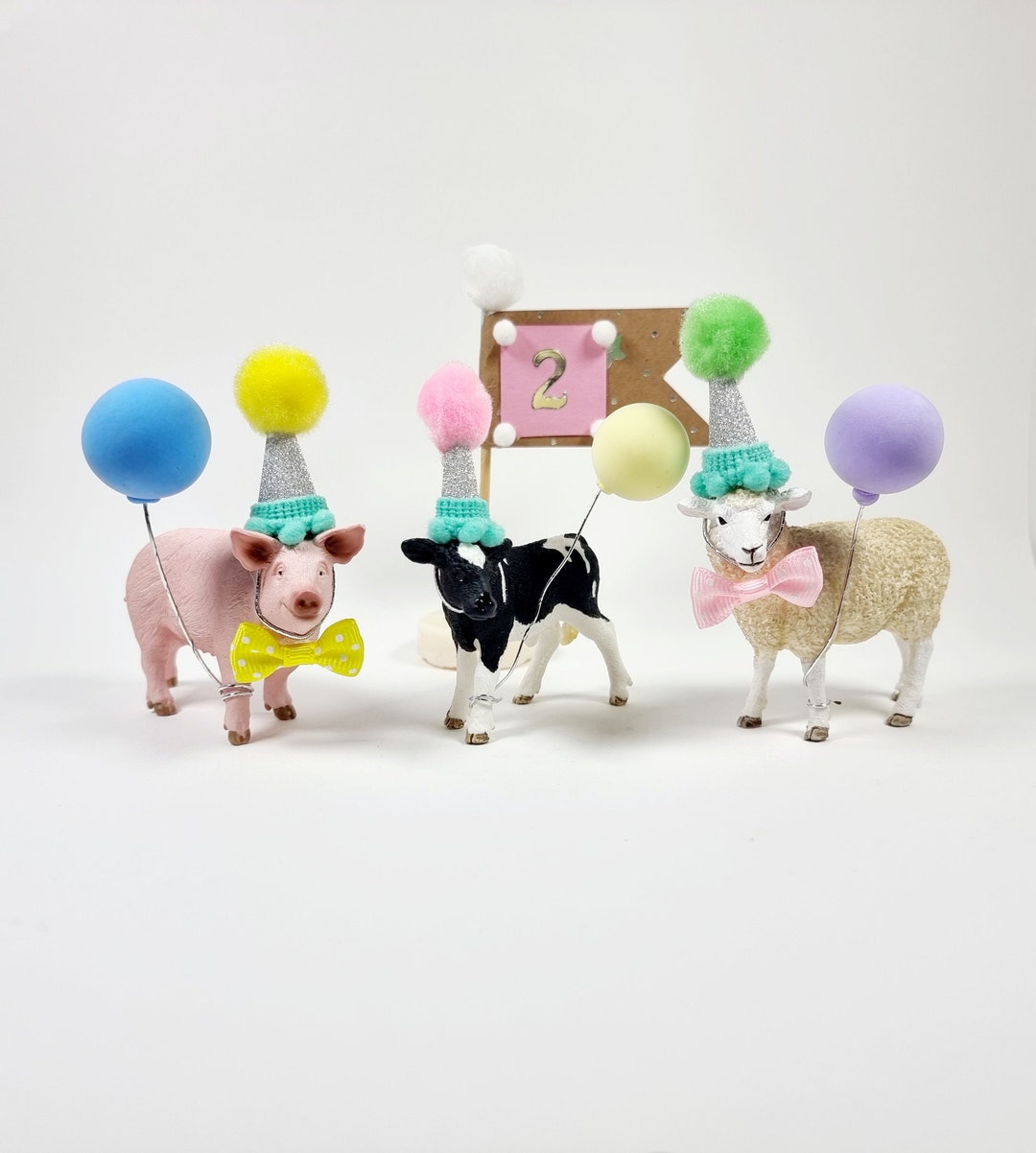 Cow Cake Topper, Farm Animal Cake Topper, Cake Topper, Animal Cake ...