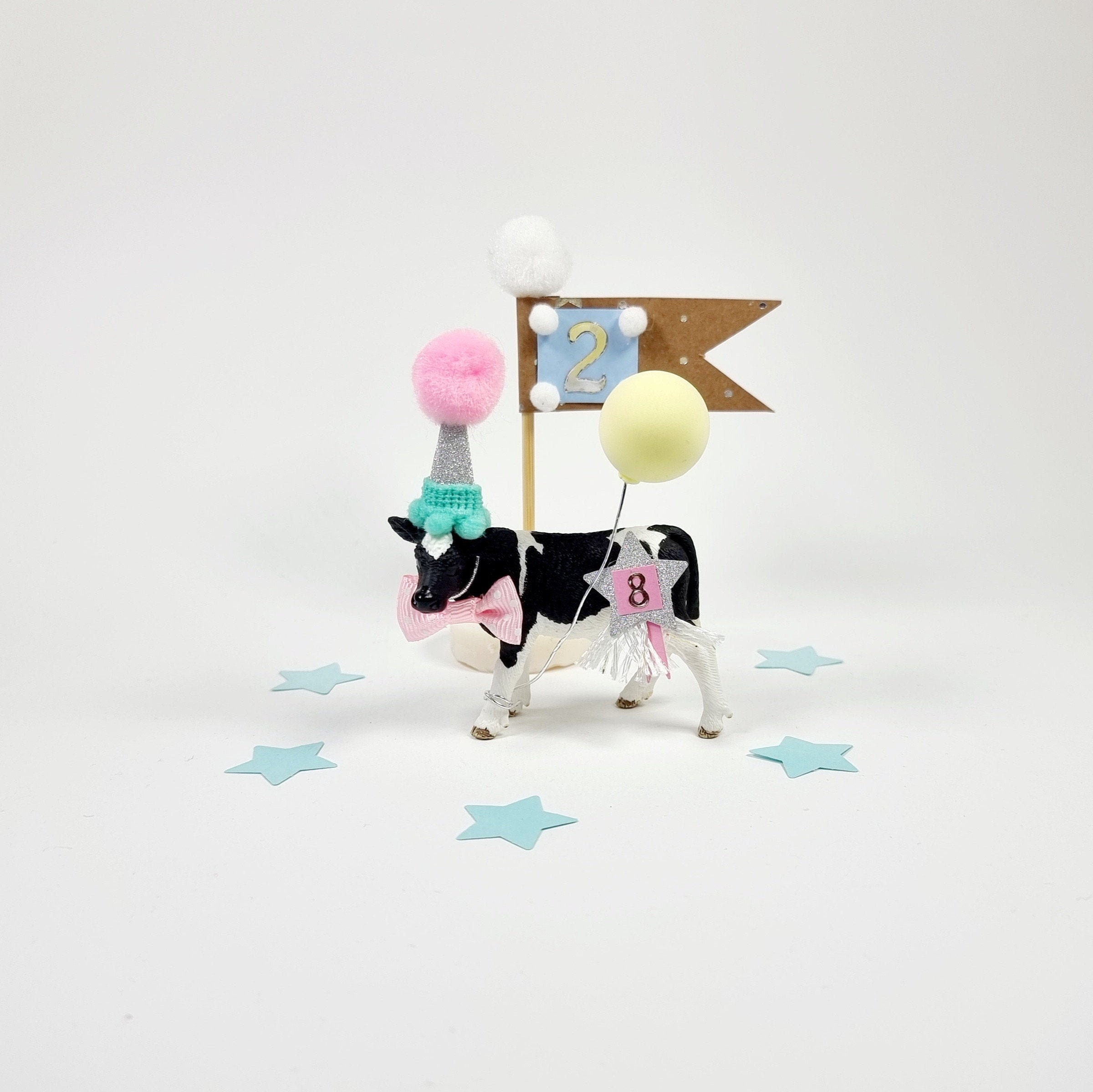 Cow Cake Topper Farm Animal Cake Topper Cake Topper Animal | Etsy