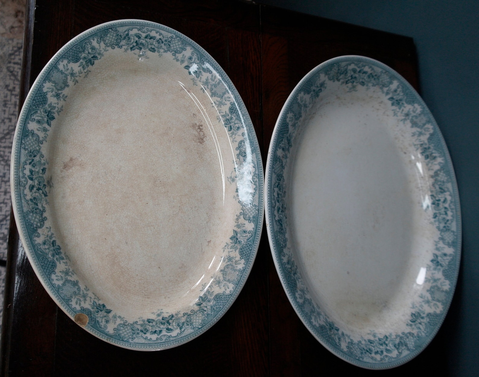 Pair of Grimwade Brothers Antique Staffordshire Ceramic Plates ...