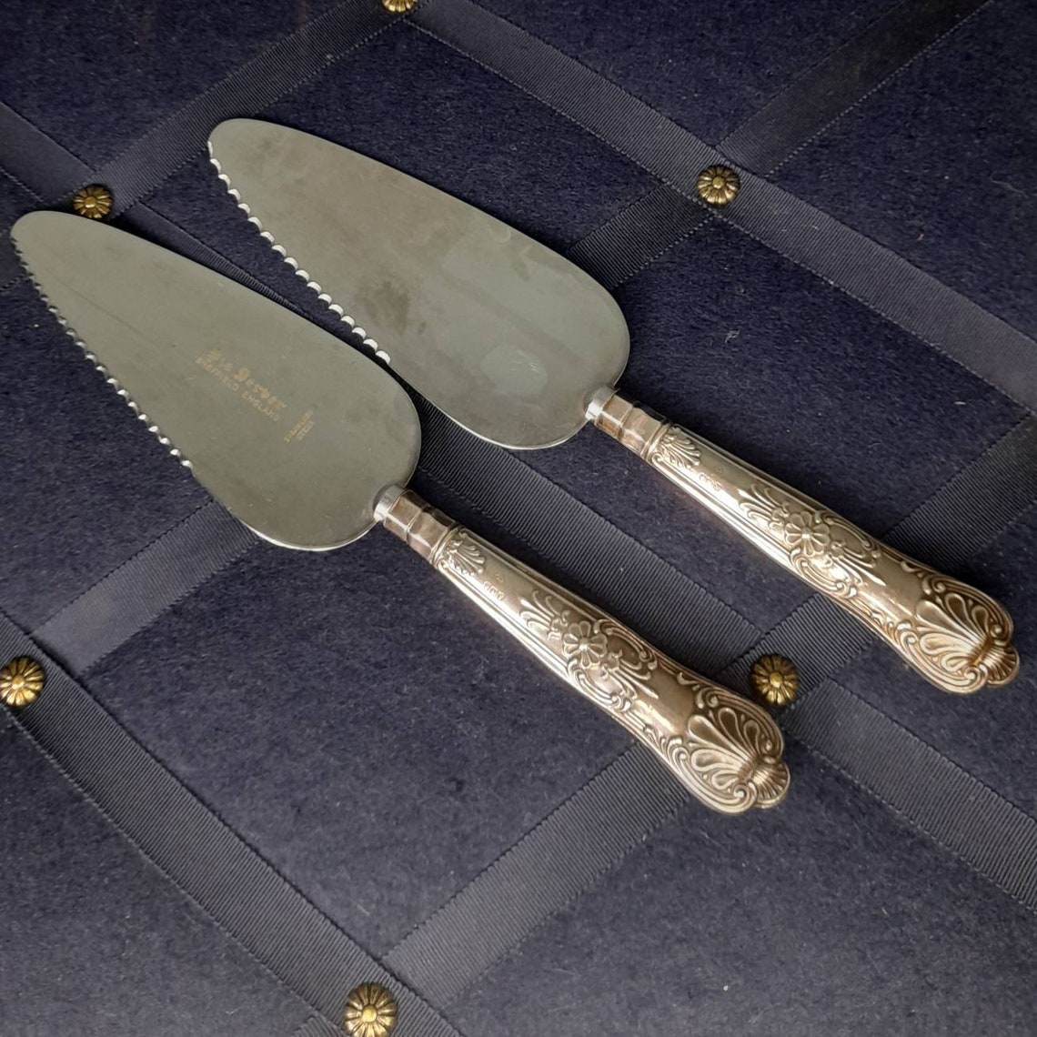 Two Vintage Sterling Silver Handled Pie Servers / Cake Slicers ...