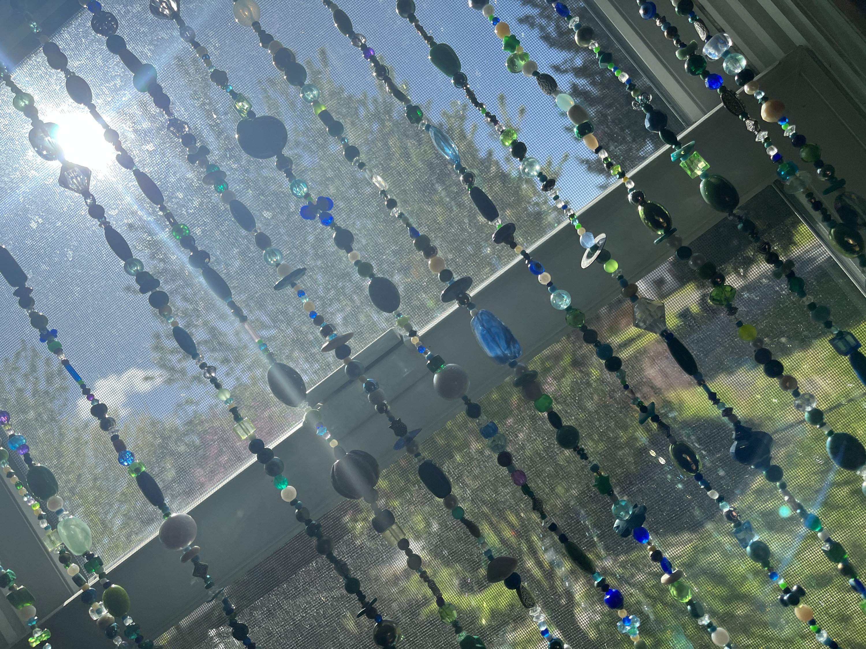 Handmade Beaded Window Curtain - Etsy