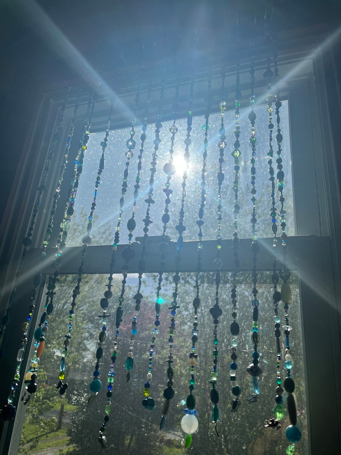Handmade Beaded Window Curtain - Etsy